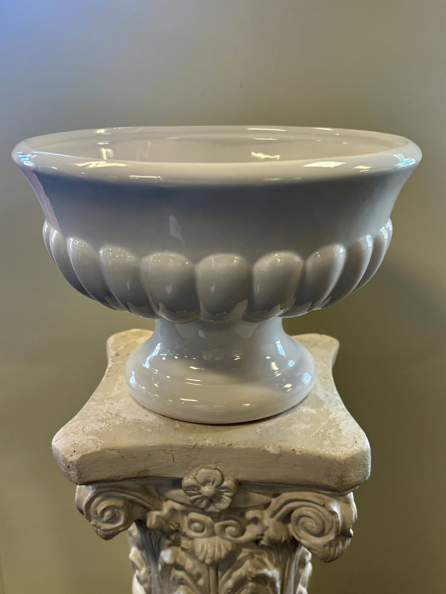 White Compote – Lanier Hays Design